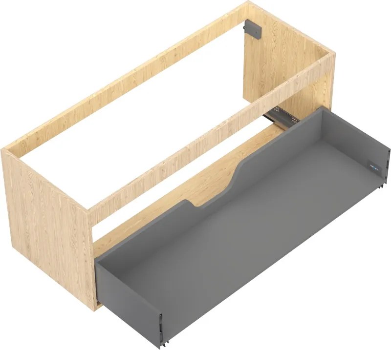 Mexen Box-A, závěsná skříňka 120 cm, 1 zásuvka, dub, 91AX0-1200-470-1-81