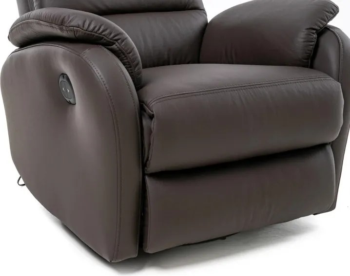 Kožené houpací křeslo s elektrickým polohováním ELEGANT 1, koňak (K 2136)