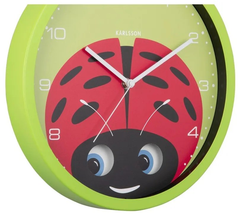 Dětské hodiny ø 31 cm Peekaboo Ladybug – Karlsson