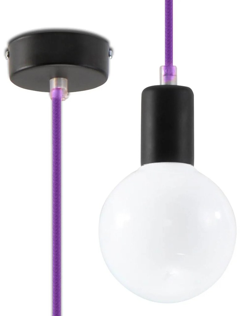 Závěsná žárovka EDISON, 1xE27, 60W, fialová Sollux lighting EDISON SL.0156