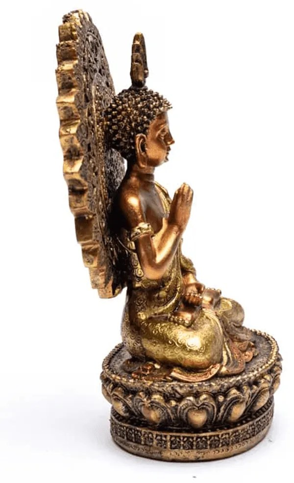 Milujeme Kameny Buddha ujištění s aurou a trůnem - soška Feng Shui