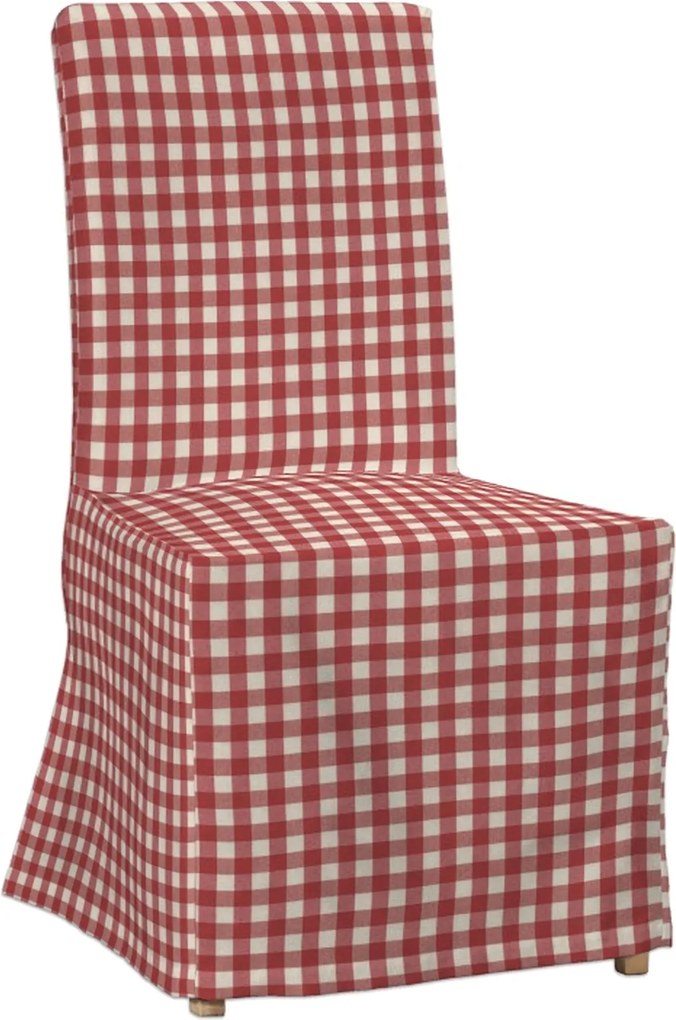 Potah na židli IKEA  Henriksdal, dlouhý barva červená látka vzorované
