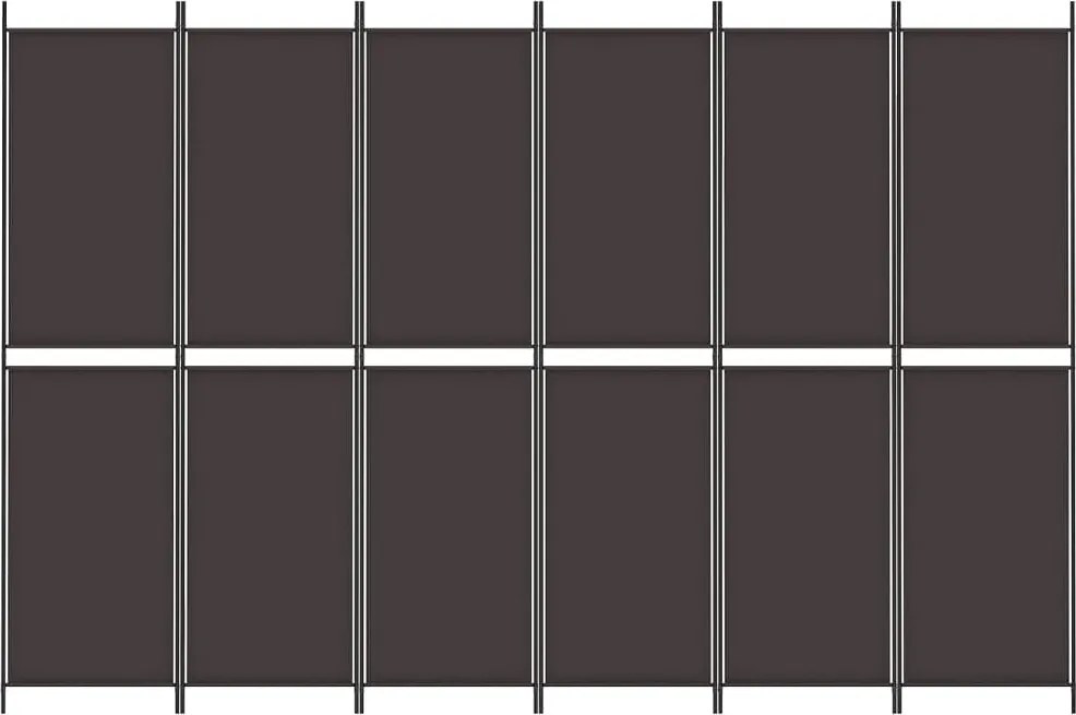 vidaXL 6dílný paraván 300x200 cm textil [350238] Barva: antracitová