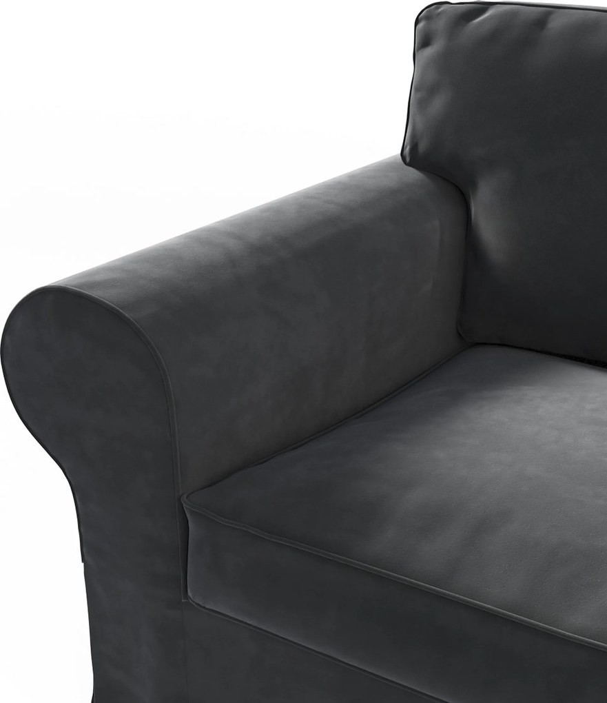 Potah na křeslo IKEA Ektorp barva černá látka lesklé, sametová