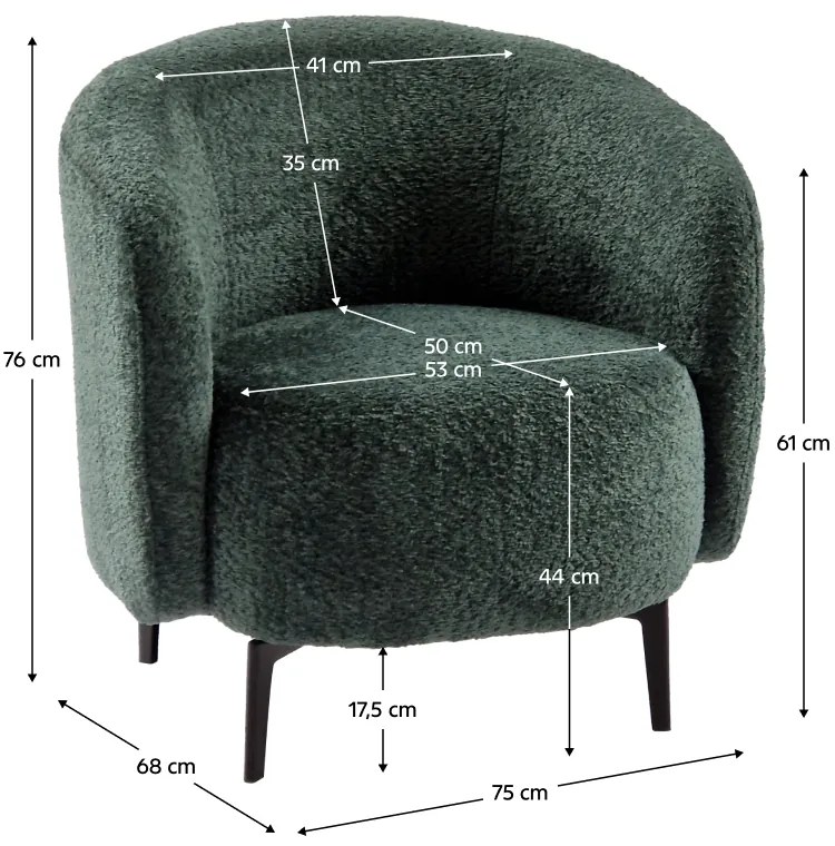 Kondela Křeslo, zelená/černá, PRESO