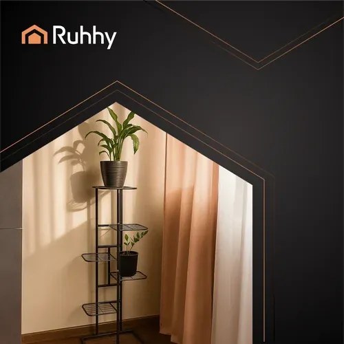Stojan na květiny Ruhhy - 106 cm - 6 polic - černý