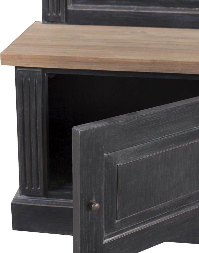 Předsíňová stěna Bradford 79x41x210 old black & natural