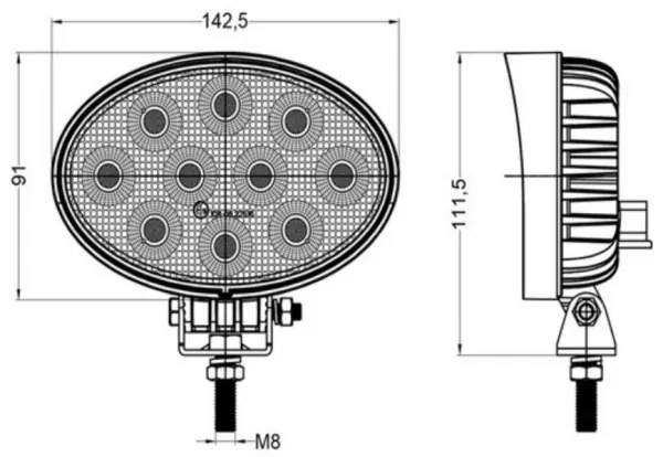 LED Bodové svítidlo pro automobil OSRAM LED/40W/10-30V IP68 5700K