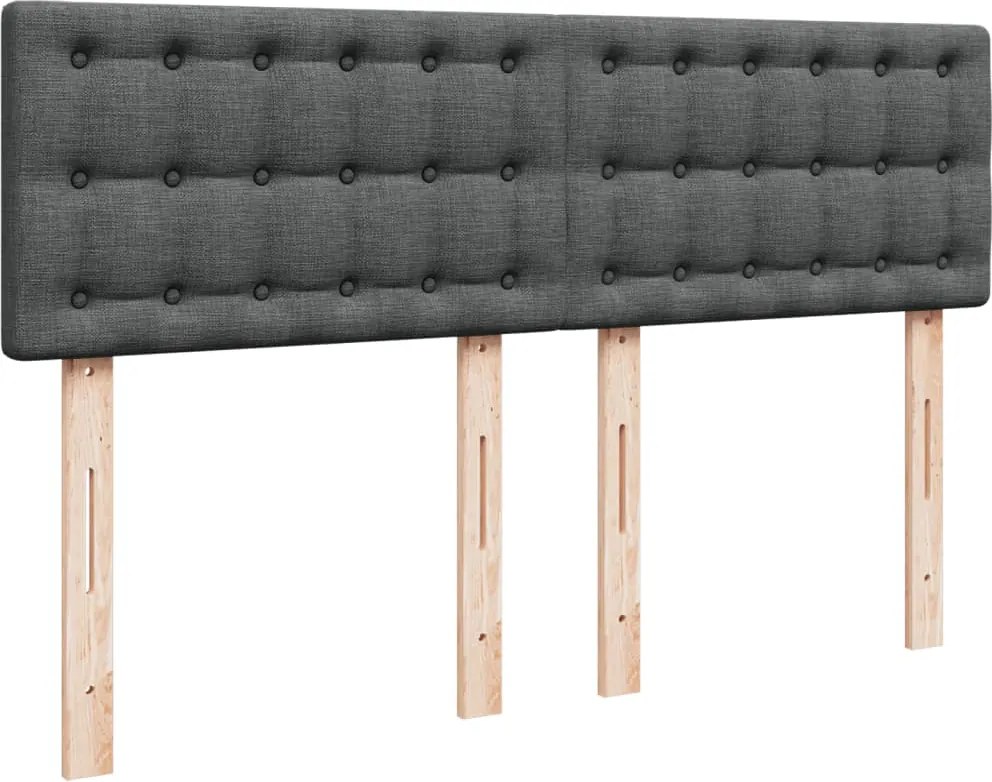 Box spring postel s matrací tmavě šedý 140 x 190 cm textil 3288198