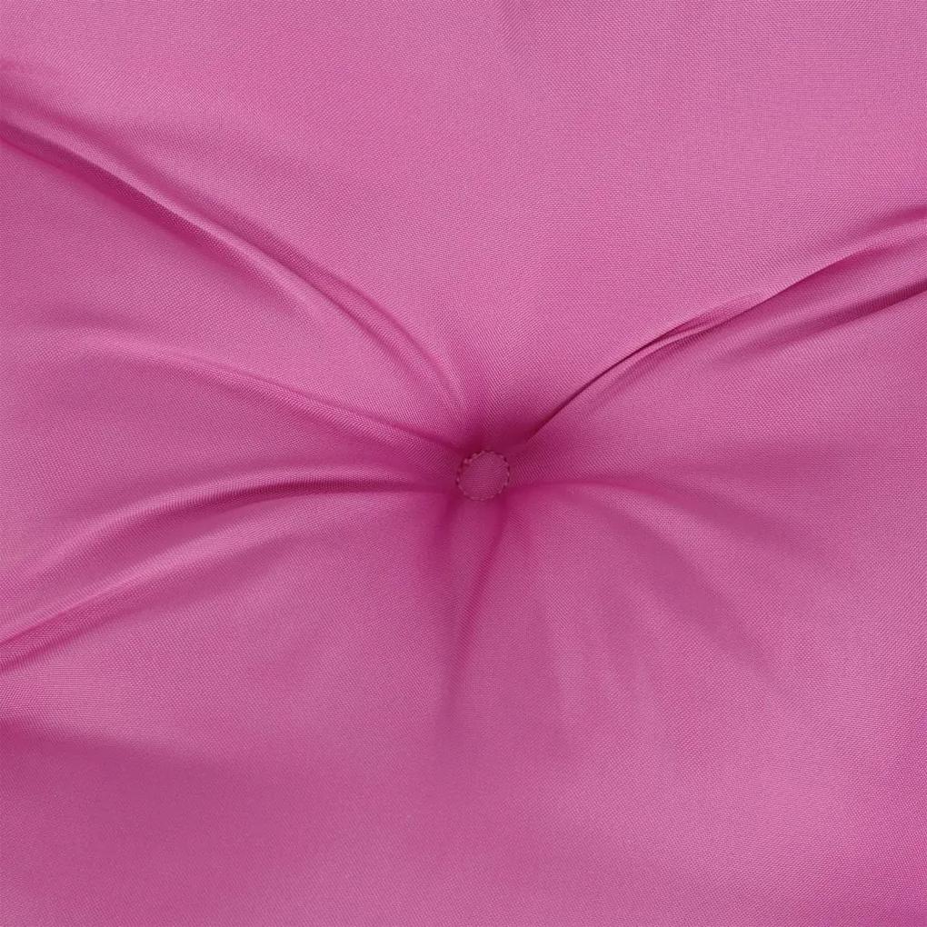 Poduška na palety růžová 80 x 80 x 12 cm textil