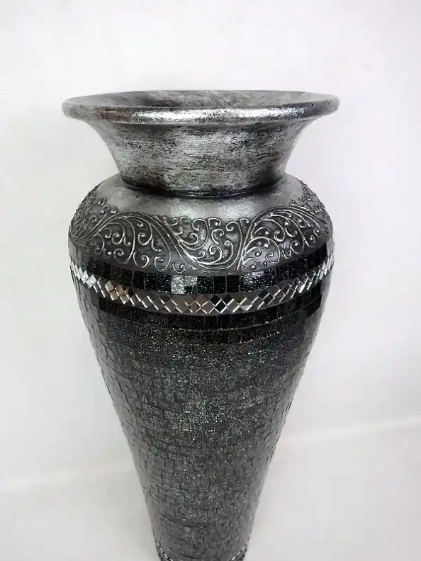 Váza RONA černá, podlahová, 80 cm, keramika, ruční práce | BIANO