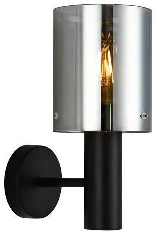 Nástěnné moderní svítidlo SARDO, 1xE27, 40W, černé Italux Sardo WL-5581-1A-BK+SG