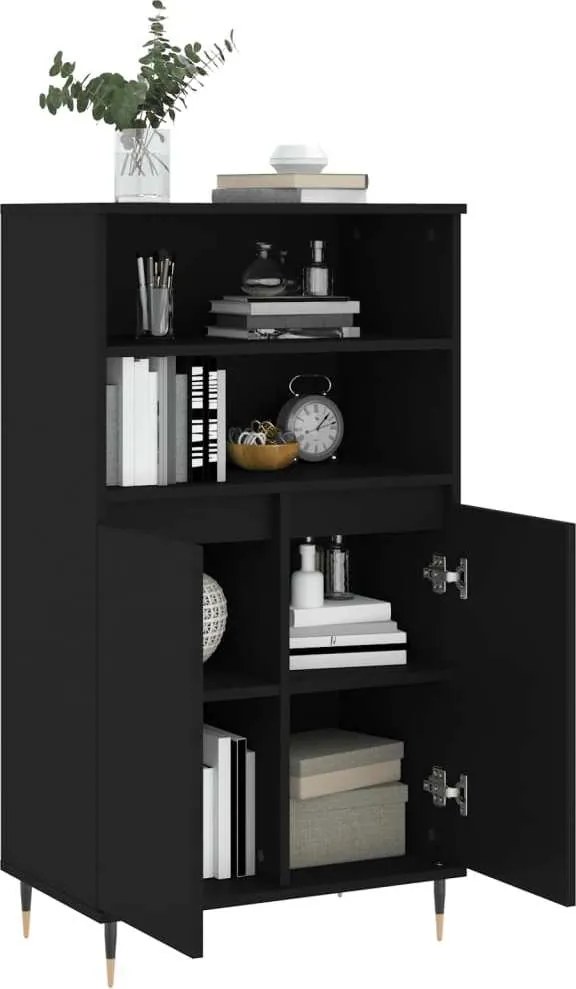 vidaXL Skříň highboard 60 x 36 x 110 cm kompozitní dřevo [831477] Barva: kouřový dub