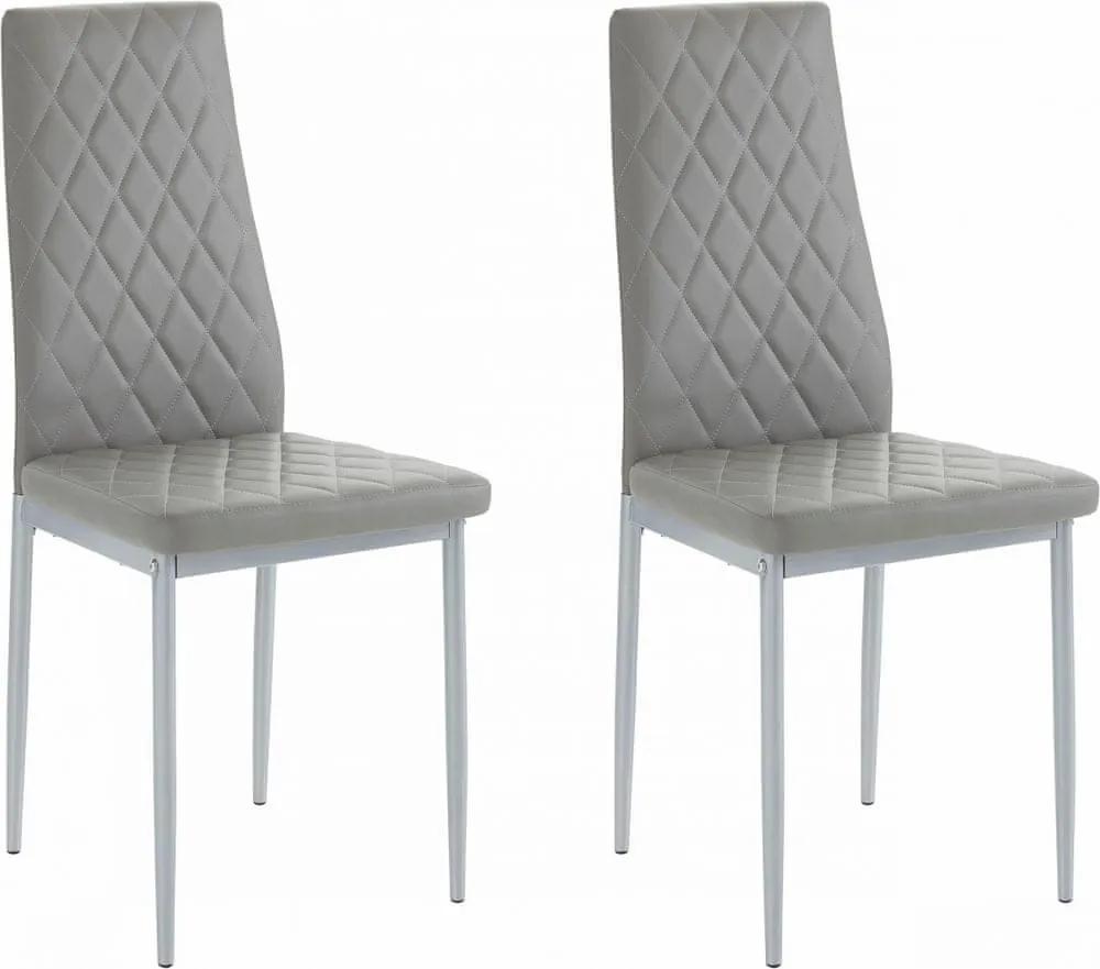 Danish style Jídelní židle Barat (SET 2 ks), šedá