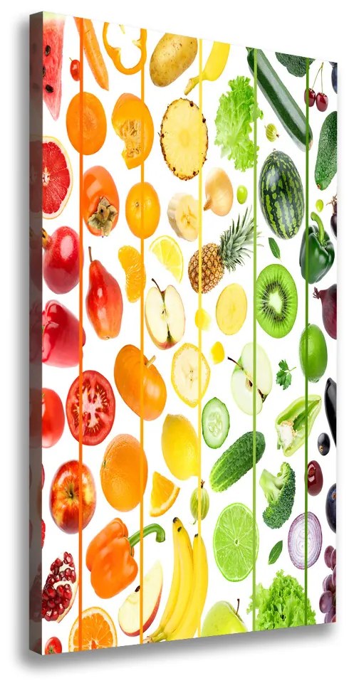 Wallmuralia Vertikální Foto obraz na plátně Ovoce a zelenina 50x100