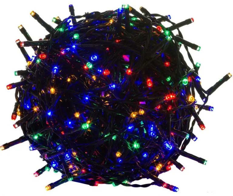 LED řetěz na vánoční stromeček venkovní / vnitřní, barevný, 20 m