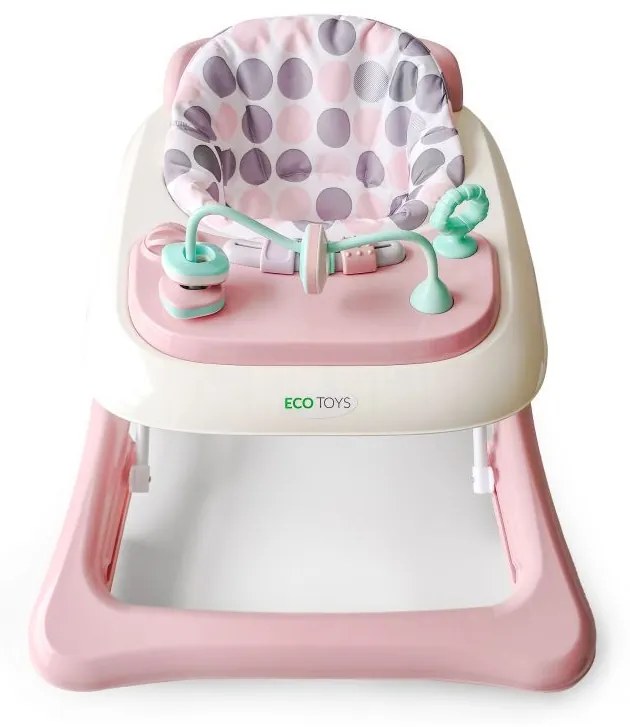 EcoToys Interaktivní dětské chodítko - růžové, J-A202C0 PINK