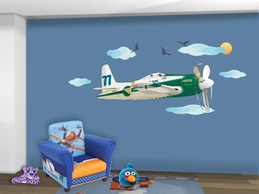 Letadlo-012, Dětské samolepky na zeď | BIANO