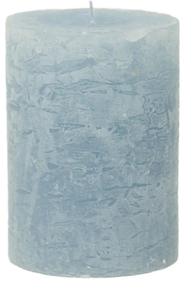 Světle modrá válcovitá svíčka XL - 10*10*20cm