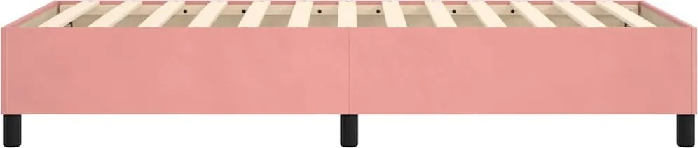 Rám postele s boxspringem růžový 80 x 200 cm samet 3121089