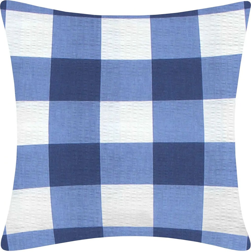 Krepový povlak na polštář Kostky - modré Velikost: 40 x 40