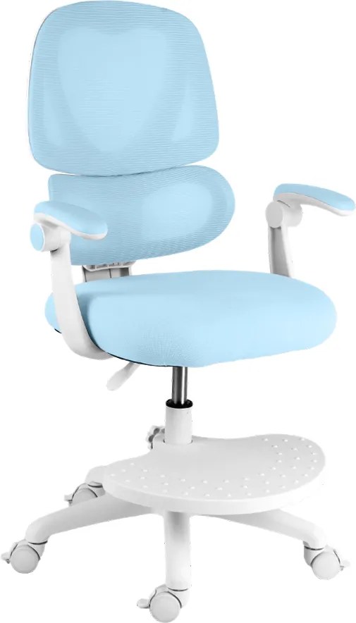 Dětská otočná židle Neoseat JUNI 023 — látka, pratelný potah, modrá