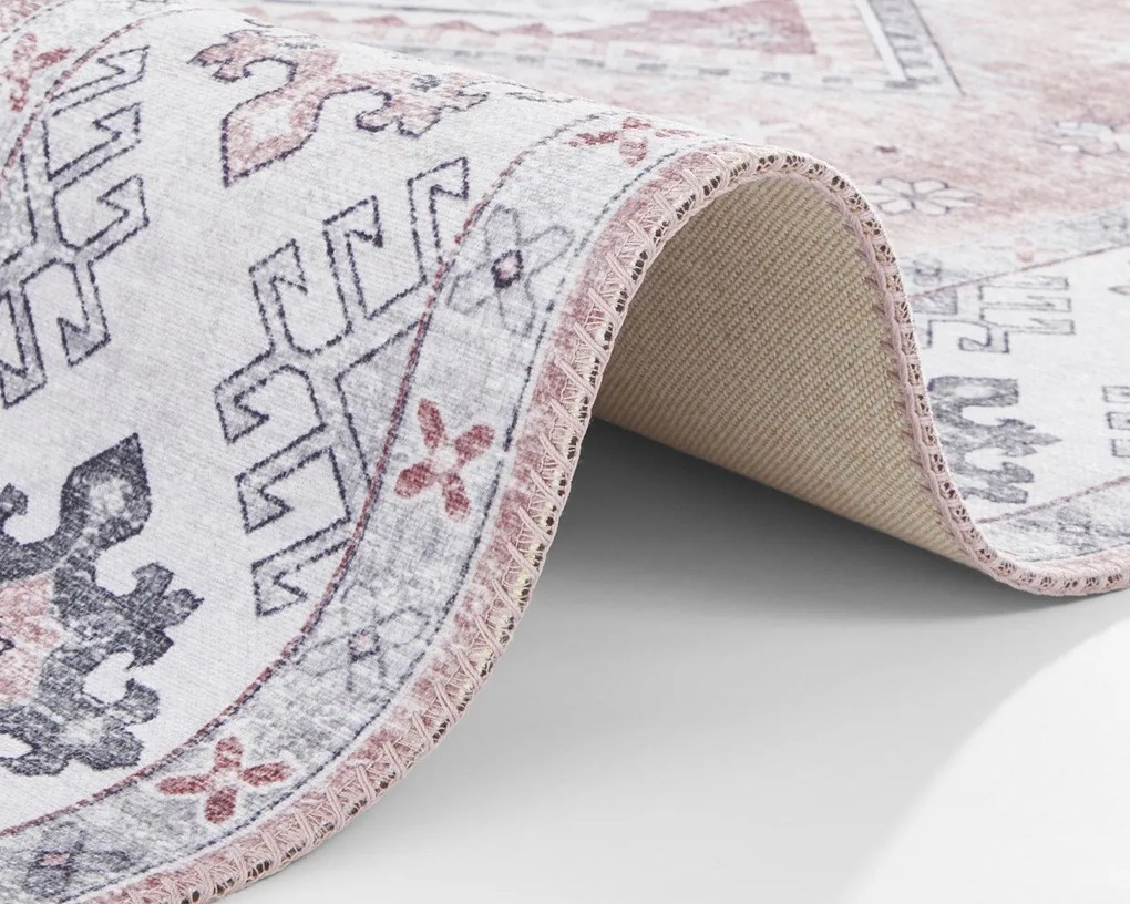 Hanse Home, Kusový koberec Asmar 104009 Old/Pink, 80x150, růžová, obývací pokoj