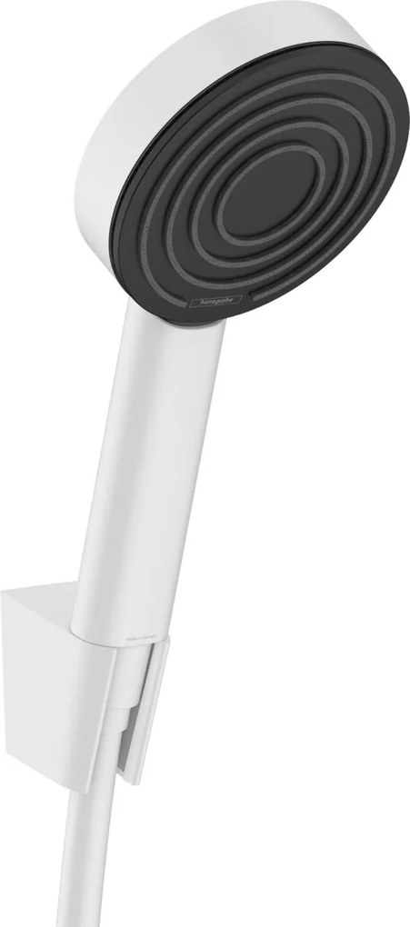 Hansgrohe Pulsify S, sada se sprchovým držákem 105 1jet se sprchovou hadicí 1250 mm, matná bílá, HAN-24301700