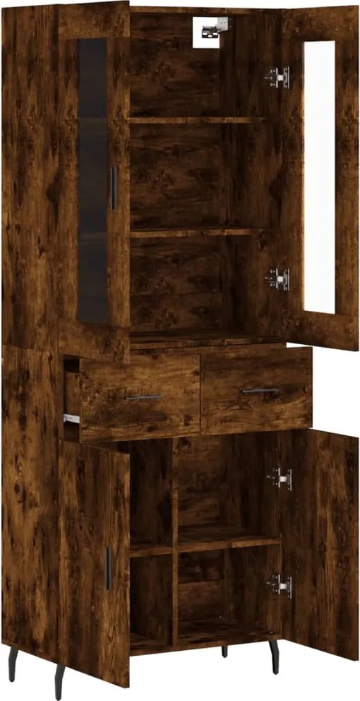 Skříň highboard kouřový dub 69,5 x 34 x 180 cm kompozitní dřevo 3198550