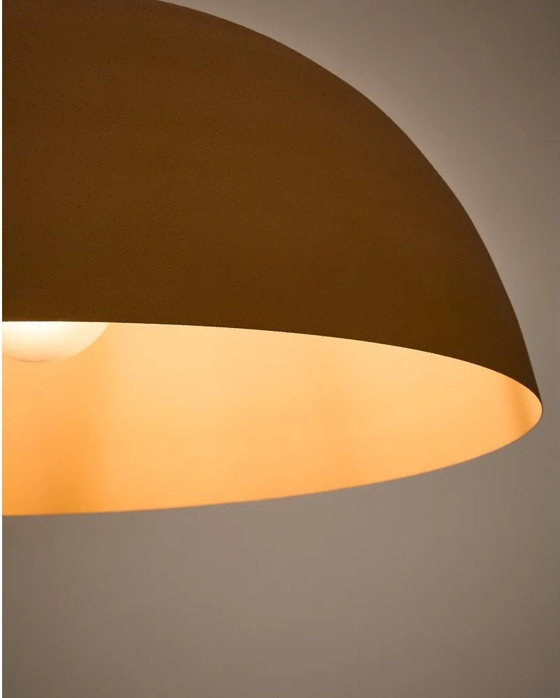 Oranžové kovové závěsné svítidlo ø 46 cm Nibla – Kave Home