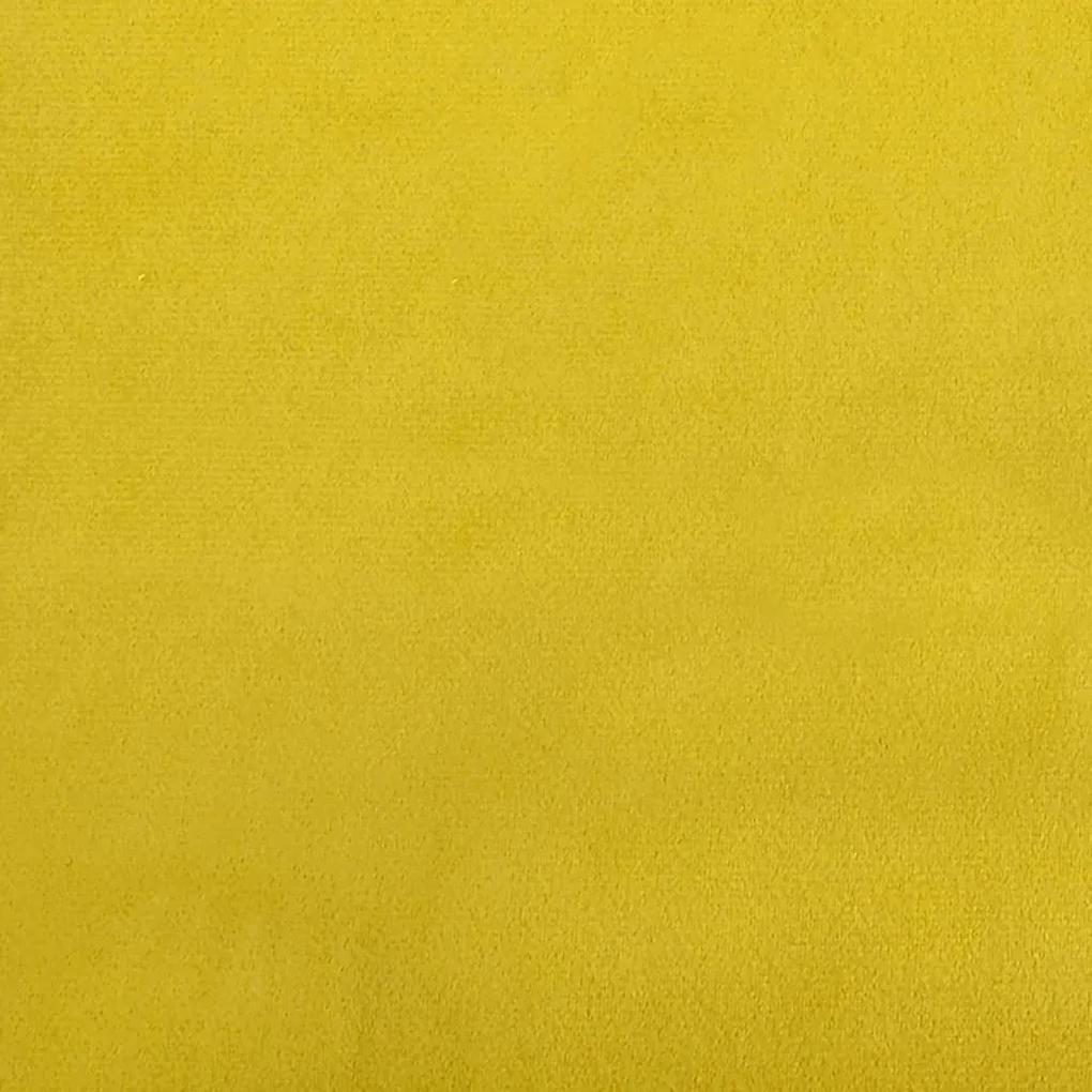 vidaXL Válenda s matrací 100 x 200 cm samet [3196673] Barva: Žlutá