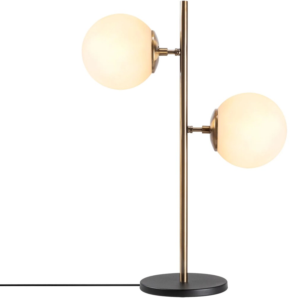 OPVIQ Stolní lampa FAZLI zlatá mléčné sklo