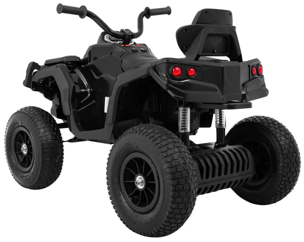 Dětská elektrická čtyřkolka ATV nafukovací kola černá