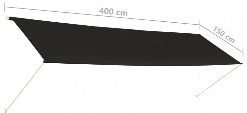 Zatahovací markýza 400x150 cm Dekorhome Krémová