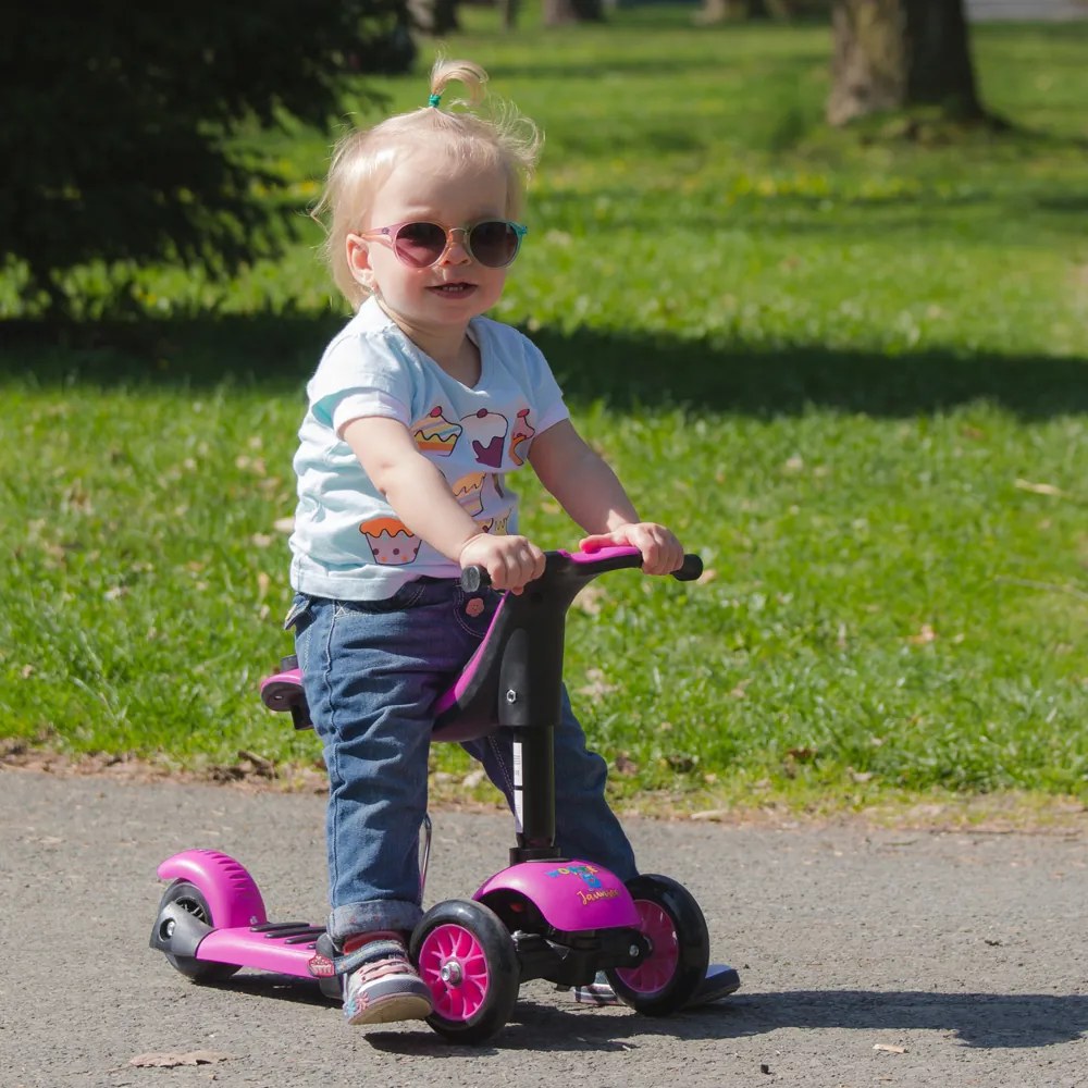 Trojkoloběžka 3v1 WORKER Jaunsee růžová