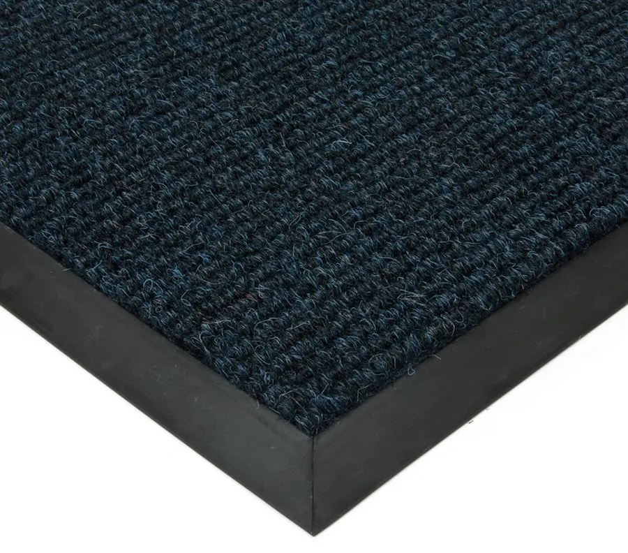 Modrá textilní zátěžová čistící rohož Catrine - 100 x 100 x 1,35 cm