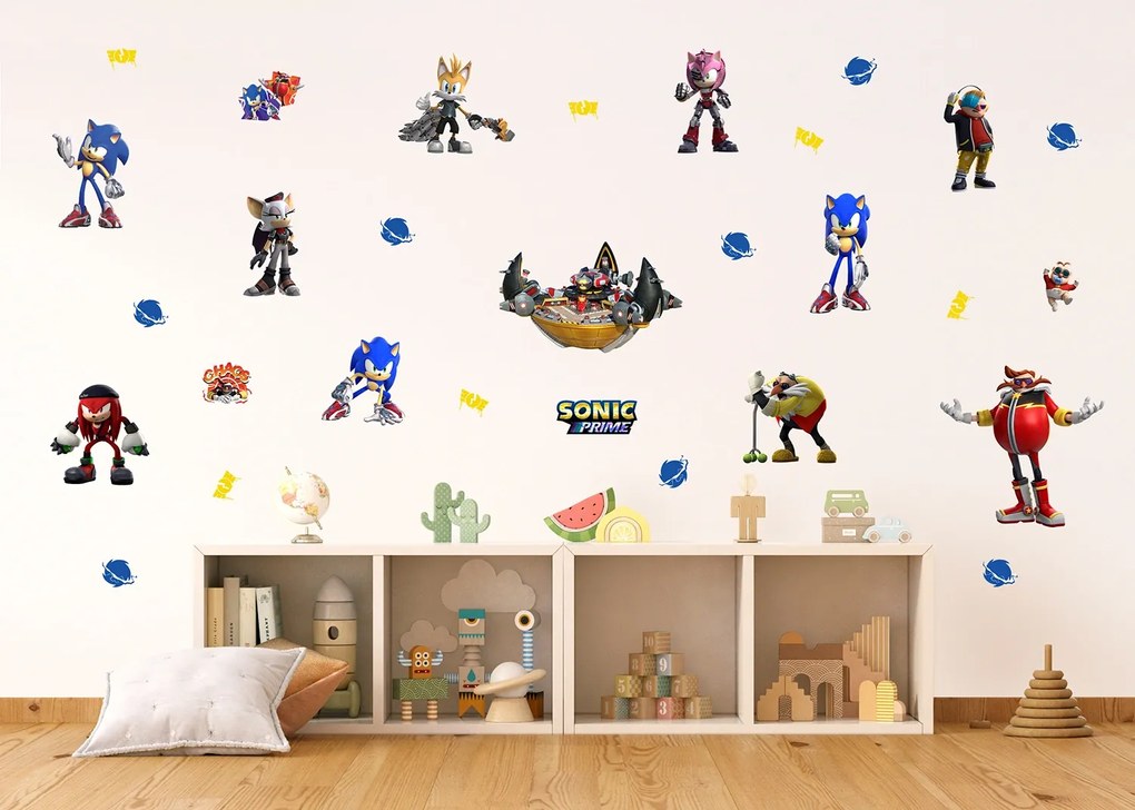 Dětská samolepka na zeď Sonic | 65 x 85 cm | DDK2367