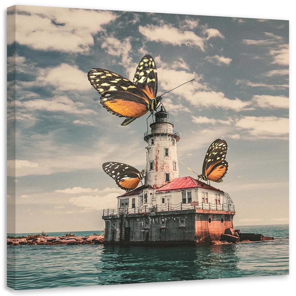 Gario Obraz na plátně Zmutovaní motýli - Zehem Chong Rozměry: 30 x 30 cm
