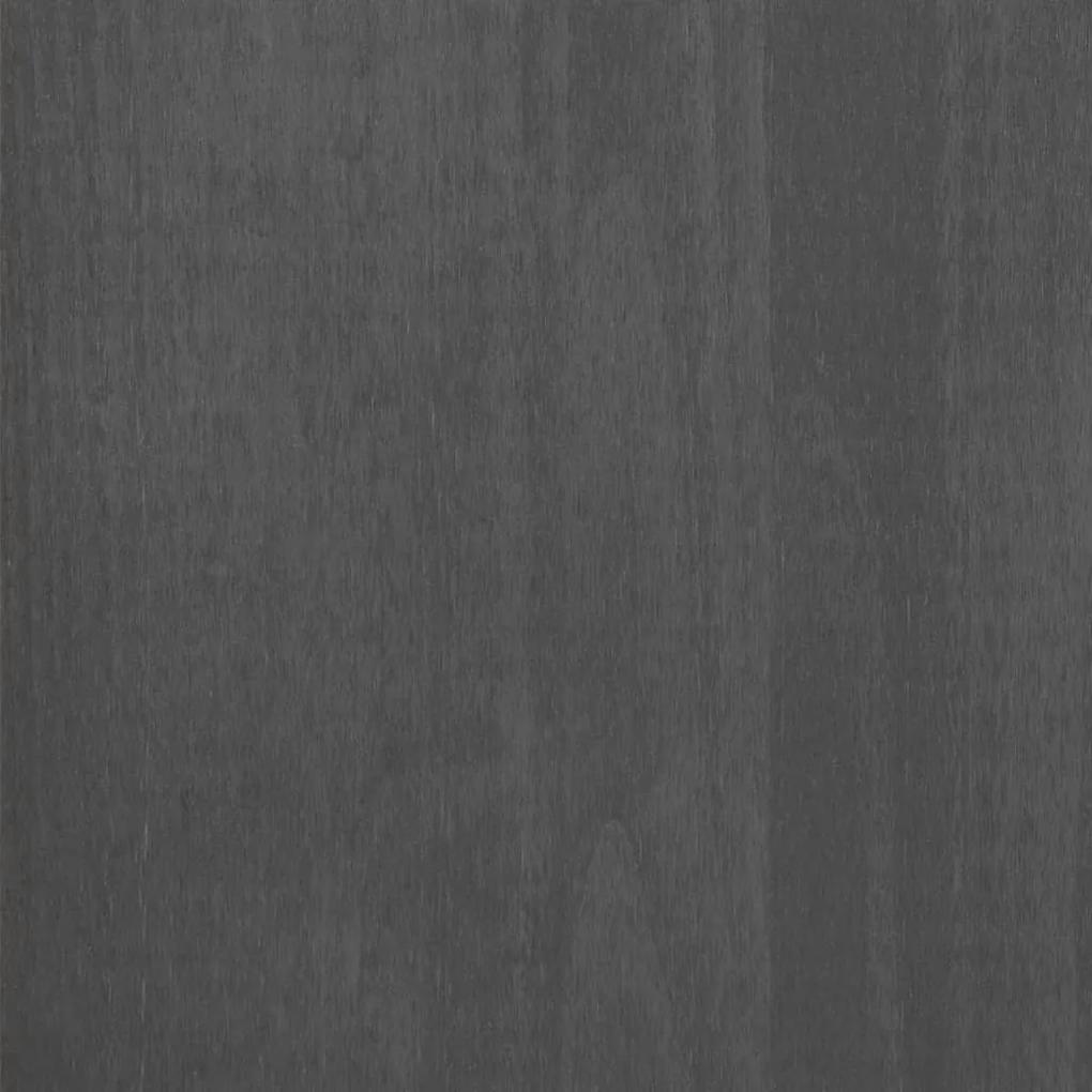 Botník HAMAR tmavě šedý 85 x 40 x 108 cm masivní borovice - Default Title