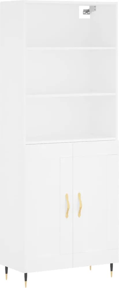 Skříň highboard bílá 69,5 x 34 x 180 cm kompozitní dřevo 3189933