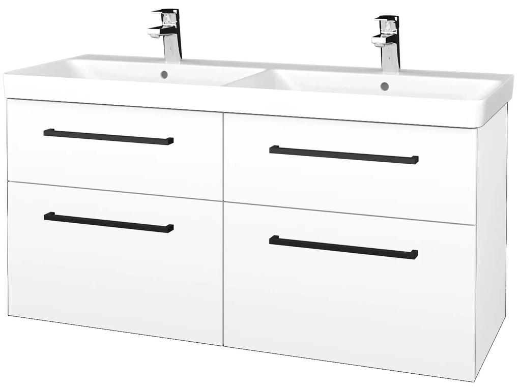Dřevojas Koupelnová skříň Q MAX SZZ4 120 Varianta: M01 Bílá mat / Úchytka T04 / M01 Bílá mat