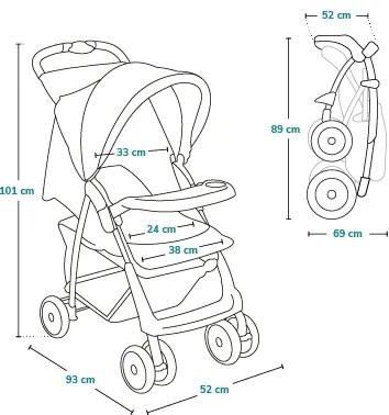 Lionelo - Sportovní kočárek EMMA PLUS zelená