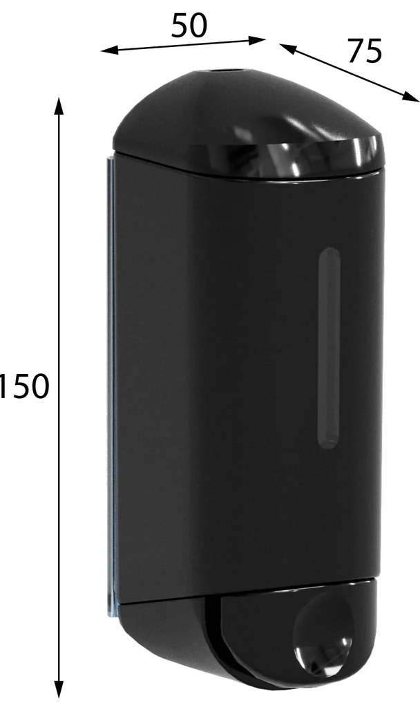 MARPLAST MARPLAST, SHOWER SMALL dávkovač tekutého mýdla 170ml, černá, A94503