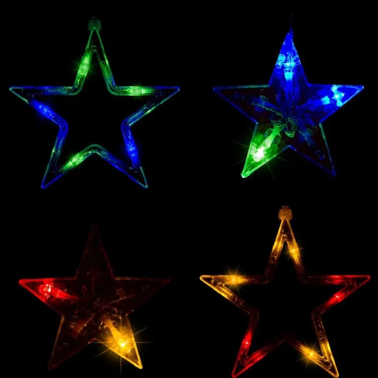 VOLTRONIC® 59574 Vánoční dekorace - svítící hvězdy - 150 LED barevná