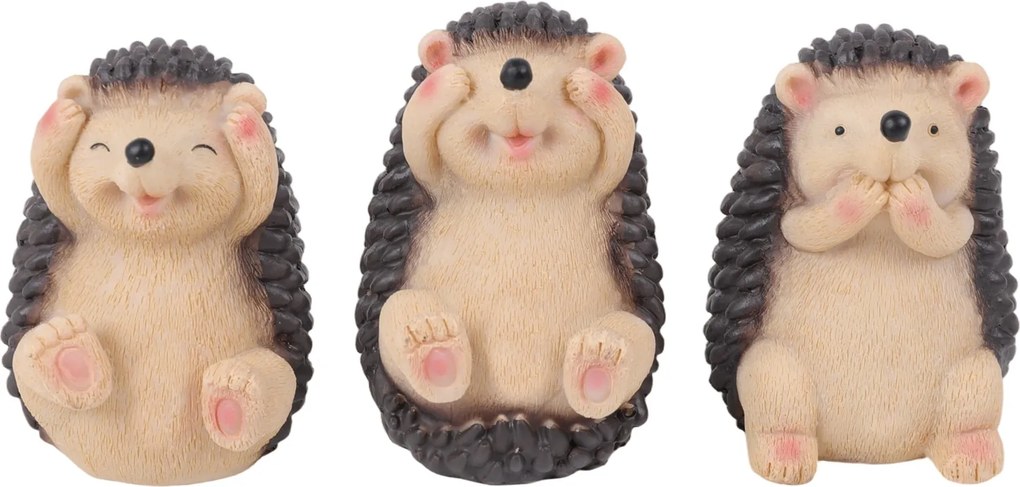 Sinsay - Sada dekorativních figurek ježků 3 pack - vícebarevná