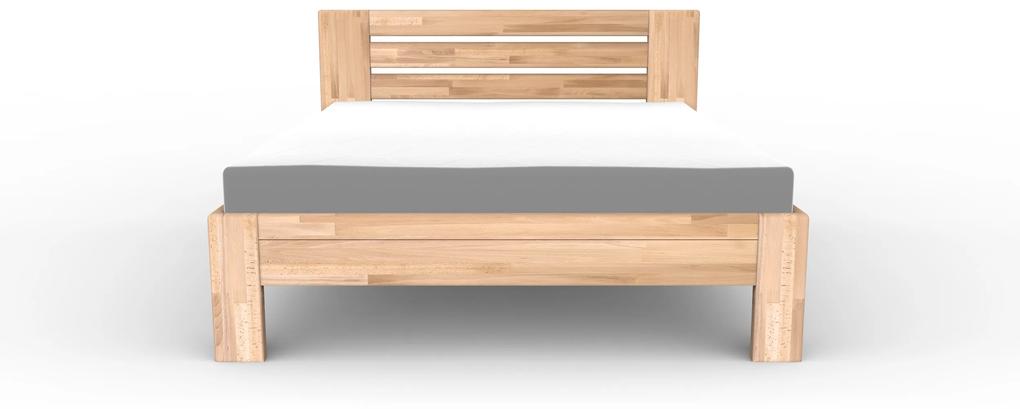 Masivní postel TANGO - Solwo Design Dřevo a odstín oleje: BUK Cink - Olej odstín BO102, Rozměr spací plochy: 140x200
