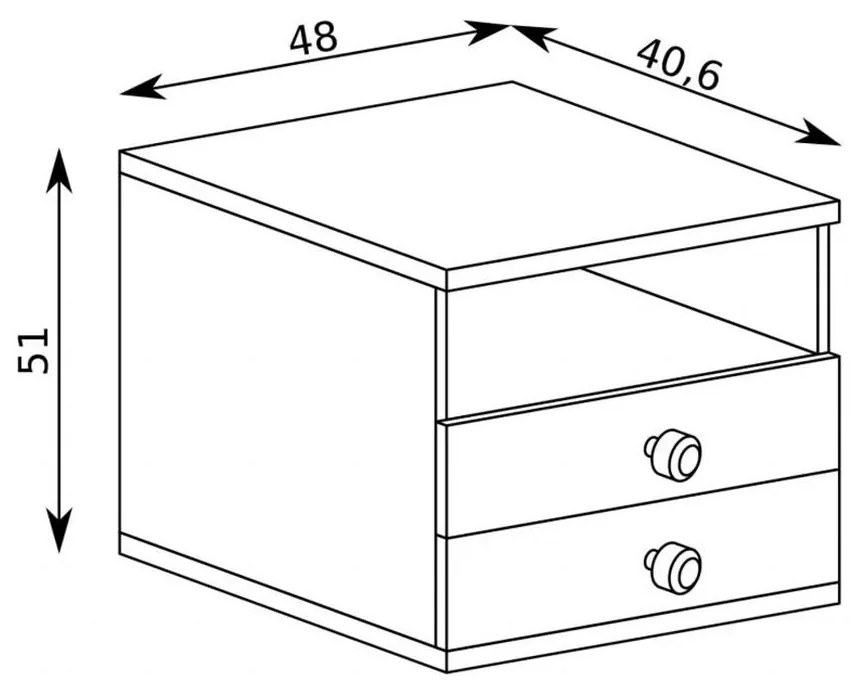 CALI | noční stolek C-17 + NOHY | artisan