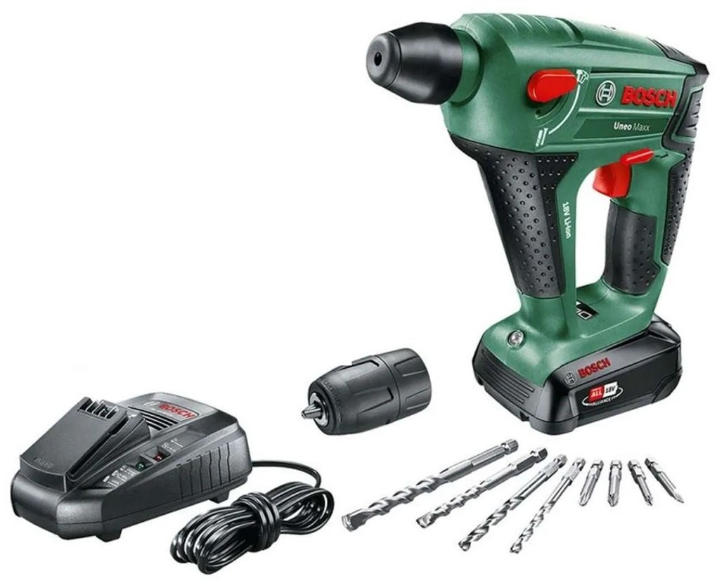Bosch - 18V AKU vrtací kladivo, 1x aku 2,5 Ah, nabíječka 060395230F