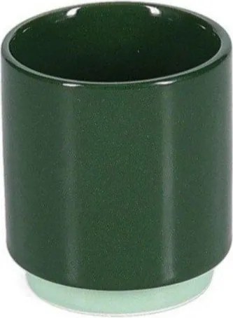 Tmavě zelený kameninový šálek na espresso 130 ml Duo – ONA