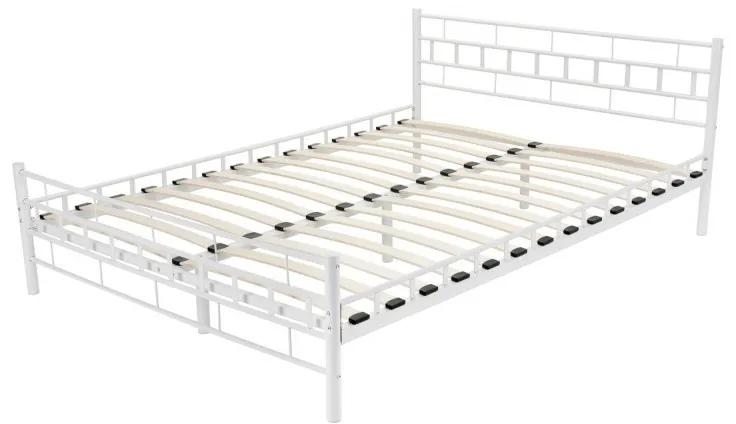 Hector Kovová postel Jelena 140x200 dvoulůžko - bílé